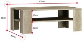 Konferenční stolek SKY L103, Country