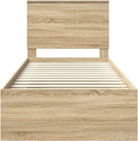 Rám postele s čelo Sonoma 90 x 190 cm Masivní borové dřevo 3411066