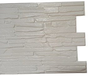 3D obkladový omyvatelný panel PVC Křemen bílý 980x500mm