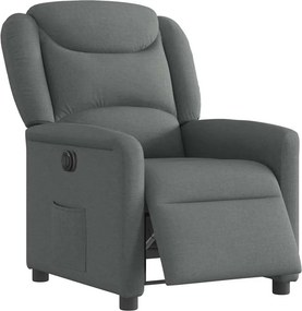 Elektrické polohovací křeslo tmavě šedé textil 3303175