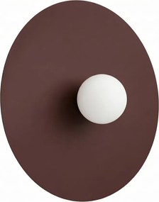 Hnědé kovové nástěnné svítidlo ø 50 cm AKE – Thoro