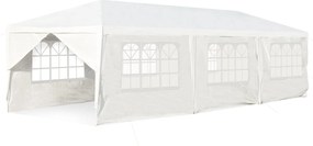 Costway Zahradní altán párty stan UV ochrana – 3 × 9 m, bílý