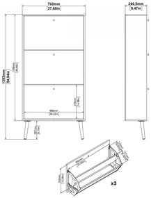 FALCO Botník Boaz 120 Odstín: Bílá