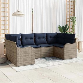 Set pohovek 6 ks Šedá [Syntetika]: Poly Ratan 3345845
