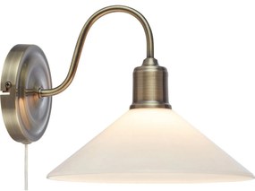 Markslöjd 108865 - Nástěnná lampa VELA 1xE27/40W/230V mosaz/bílá