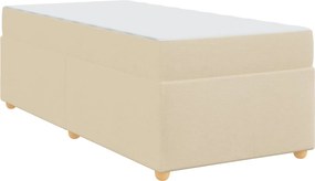 Rám postele s matrací Krémová 80 x 200 cm textil 3399319