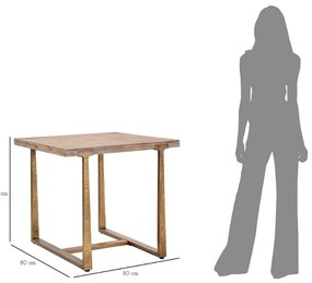 Designový jídelní stůl Nalanie 80 cm hnědý