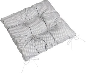 Bellatex Sedák Adéla prošívaný 40x40 cm Kostička Šedá,Bílá