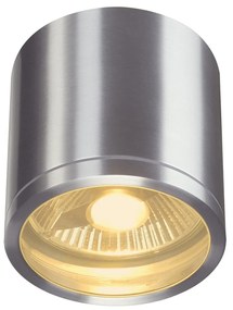 SLV 1000332 Rox, venkovní stropní svítidlo,1x GU10 ES111 max 75W, kartáčovaný hliník, průměr 12,5cm, IP44