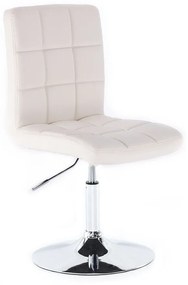 LuxuryForm DESIGN Židle TOLEDO na stříbrném talíři - bílá