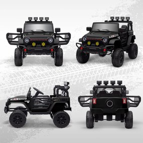 Dětské elektrické auto AIYAPLAY pro děti od 3 let - Off-Road bateriové 12V elektrické auto s dálkovým ovládáním, tlumicími koly, Bluetooth, LED světl…