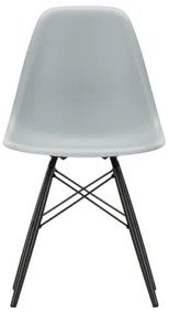 Eames Plastic Chair DSW černě lakovaný javor šedá černé na tvrdou podlahu Vitra