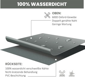 Ochranný kryt na zahradní nábytek Zimní nepromokavý kryt Oxfordský kryt 275 x 205 x 90 cm Tmavě šedý