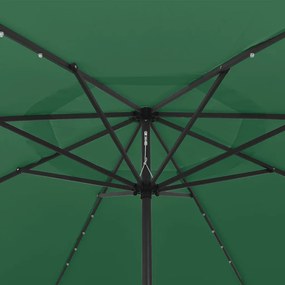 Zahradní Slunečník S Led Osvětlením 400 Cm Zelený