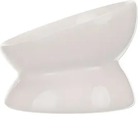 TRIXIE Miska bílá zvýšená / Keramická / Ergonomická / 0,15 l / O 13 cm