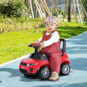HOMCOM Dětské odrážedlo Quad auto s reproduktorem, bez pedálů, styl závodního auta 62x28x41,5 cm