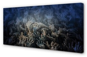 Obrazy na plátně Hands modré světlo 100x50 cm