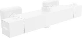 Mexen CUBE termostatická baterie s horním připojením, bílá, 77250-20