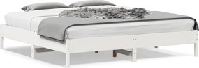 vidaXL Rám postele voskově 200 x 200 cm masivní borovice [842682] Barva: Bílá