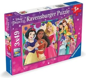 Puzzle ravensburger 120010685 disney: princezny z pohádek 3x49 dílků