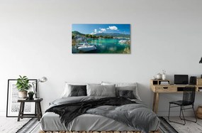 Obrazy na plátně Řecko Marina moře hory 120x60 cm