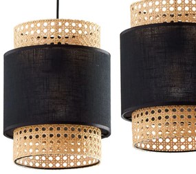 TK LIGHTING Sada osvětlení - BOHO, sestava č. 3, černá/slámová