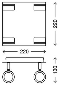 Briloner 2212-048 - LED Koupelnové bodové svítidlo SURF 4xLED/4,5W/230V