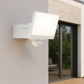 Exteriérové ​​nástěnné LED svítidlo Davos, 1x LED 30w, 4000k, bílá, pohybový senzor