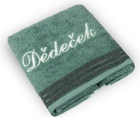 Bellatex Froté ručník kolekce Léga s výšivkou Dědeček 50x100 cm Dědeček Zelená