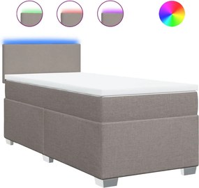 Box spring postel s matrací taupe 90x200 cm textil 3288068