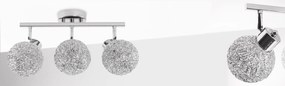 Toolight - Stropní kovová lampa GLAMOUR 3xE27 60W APP672-3C, chromová, OSW-05642