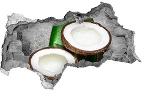 Wallmuralia Nálepka díra na zeď Poloviny kokosů 95x73 cm