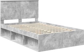 Rám postele s čelo Beton 120 x 190 cm Masivní borové dřevo 3409375