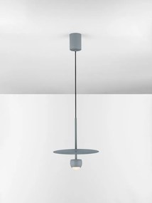 Šedomodré hliníkové LED závěsné svítidlo ø 30 cm Edem – Nova Luce
