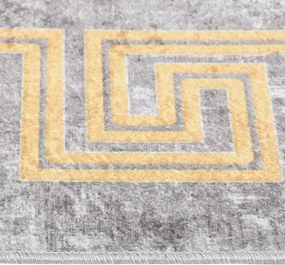 Koberec pratelný 190 x 300 cm šedý 337938