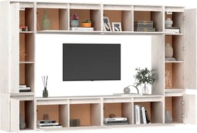vidaXL TV skříňky 8 ks masivní borové dřevo [3100195] Barva: Černá