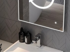 Mexen Koga, LED koupelnové zrcadlo s podsvícením 80 x 60 cm, 6000K, ochrana proti zamlžování, 9821-080-060-611-00