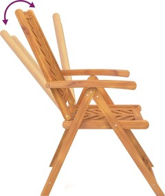 vidaXL Polohovací zahradní židle 2 ks masivní akáciové dřevo [362231]