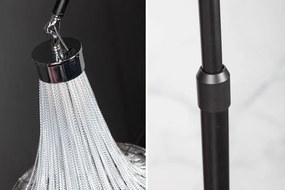 Designová stojanová lampa Kingdom 189 - 204 cm stříbrná