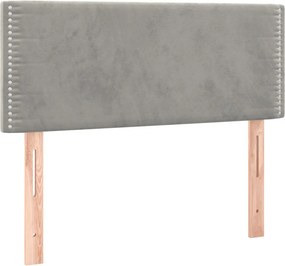 Box spring postel s matrací světle šedá 120x190 cm samet 3269831
