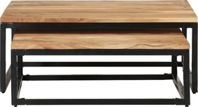 vidaXL Hnízdové konferenční stolky 2 ks masivní akáciové dřevo [320391]