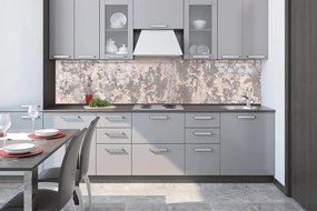 DIMEX | Fototapeta do kuchyně Výstřední zeď KI-260-152 | 260 x 60 cm | krémová, šedá