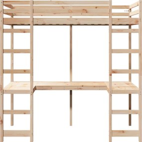 Rám postele loft Přírodní 90 x 200 cm Masivní borové dřevo 3414550