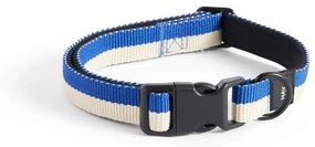 HAY Obojek pro psa Dogs Collar Flat S/M, off-white/blue