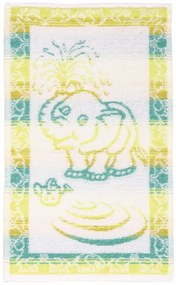 Vesna | Dětský žakárový ručník SLŮNĚ 28x50 cm zelený