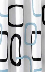 Aqualine Aqualine, Sprchový závěs 180x200cm, polyester, bílá/černá/béžová, ZP004