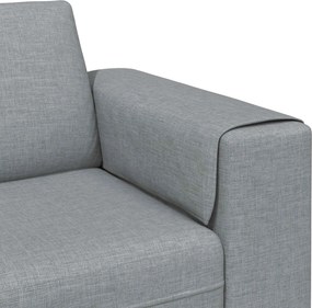 Pohovka do obývacího pokoje 3 ks Světle šedá Polyester 3335112