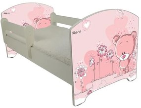 Dětská postel RŮŽOVÝ MEDVÍDEK 140x70 cm