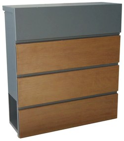 Poštovní schránka 370 x 410 x 130 mm, dekor dřevo