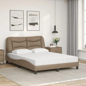Postel s matrací Hvar cappuccino 140 x 200 cm umělá kůže 3208728